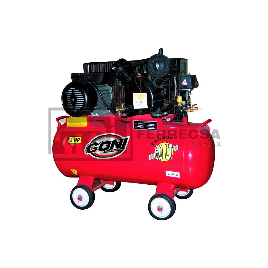COMPRESOR GONI 3HP 970 60 LTR - Tienda Ferrecsa