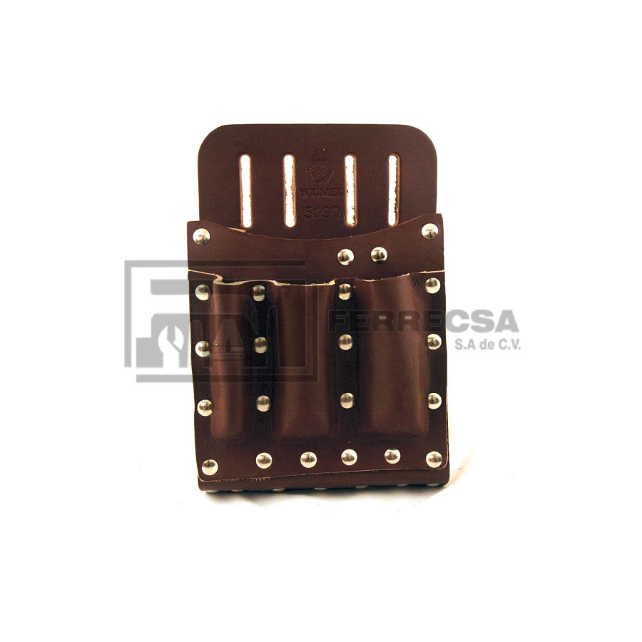 PORTAHERRAMIENTA CUERO 5 COMP. 5190T TULMEX - Tienda Ferrecsa