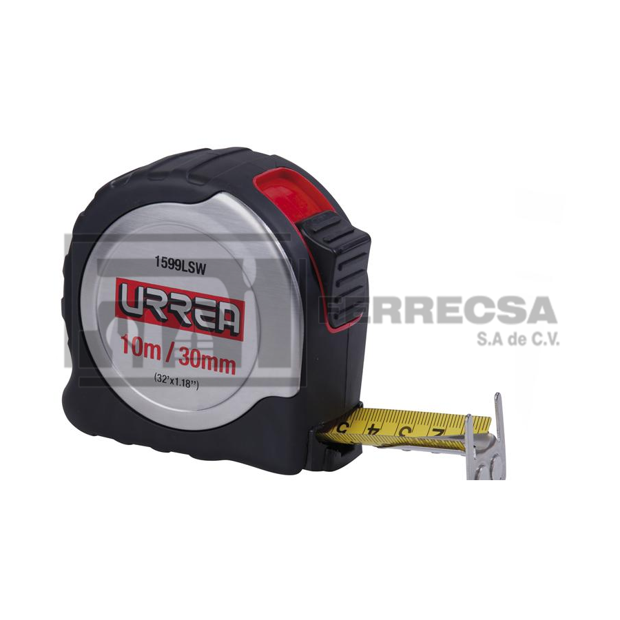 FLEXOMETRO ACERO INOX URREA 10MTS. 1599LSW - Tienda Ferrecsa