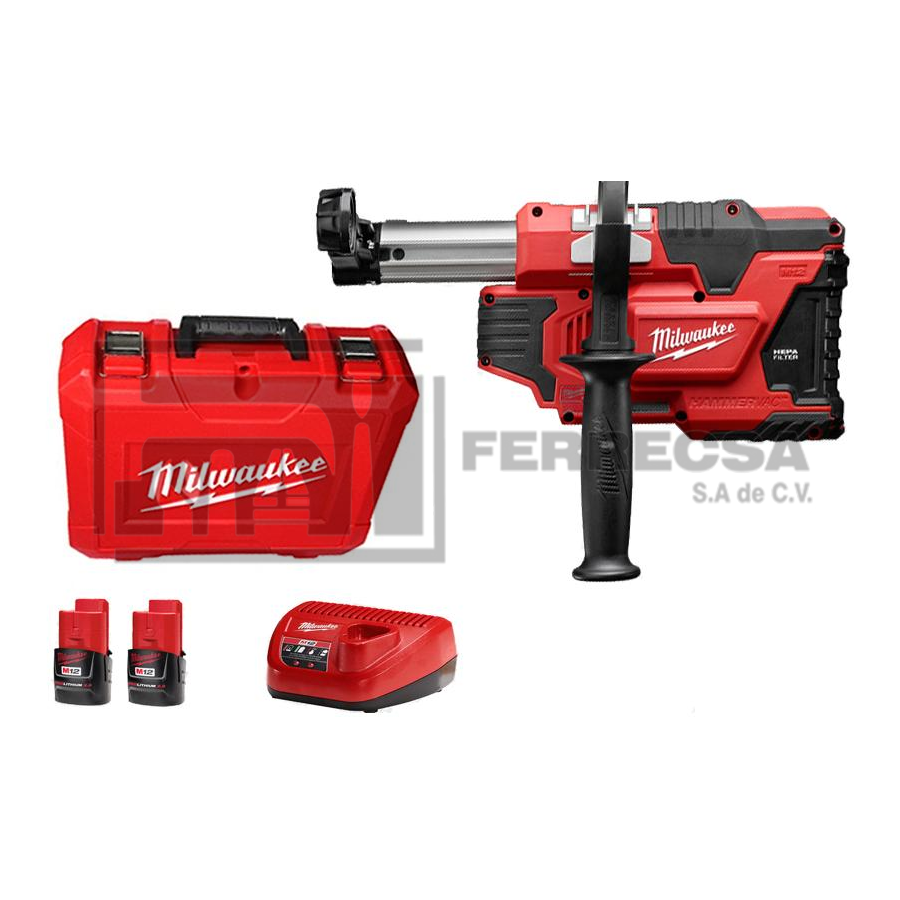 EXTRACTOR UNIVERSAL DE POLVOS M12 MILWAUKEE 2306-22* - Tienda Ferrecsa
