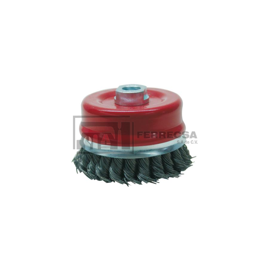 CARDA DE COPA TRENZADA 4" CUERVO COT-41316 013184 - Tienda Ferrecsa
