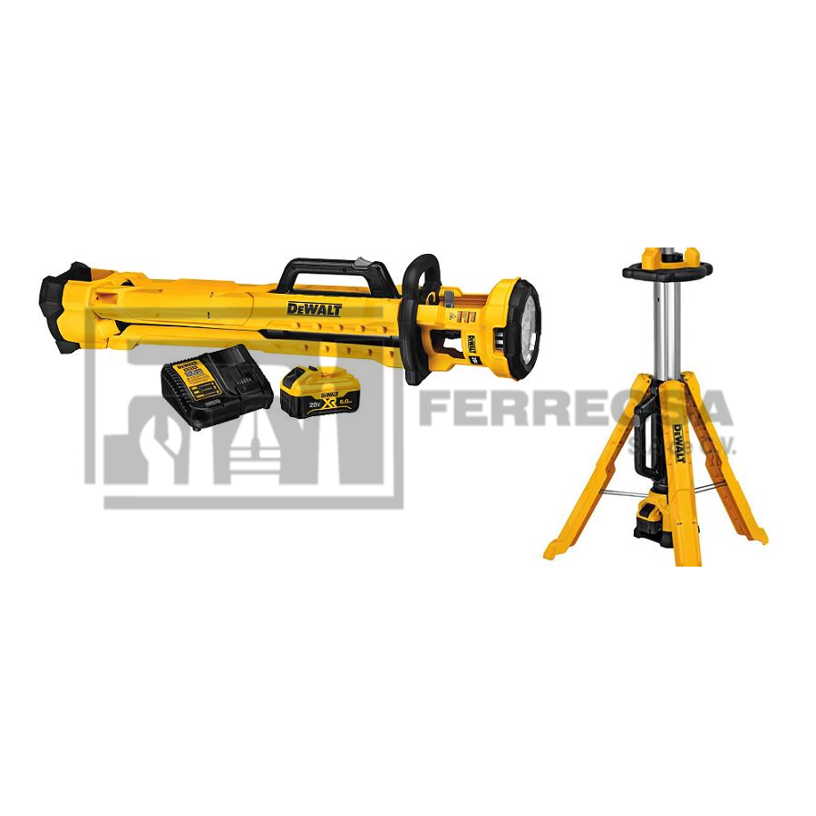 LAMPARA LED C/TRIPIE 6AMP 20V DCL079R1 DEWALT* - Tienda Ferrecsa