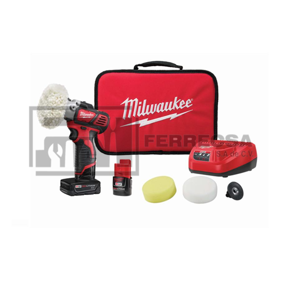 PULIDORA 3" M12 MILWAUKEE 2438-22X* - Tienda Ferrecsa