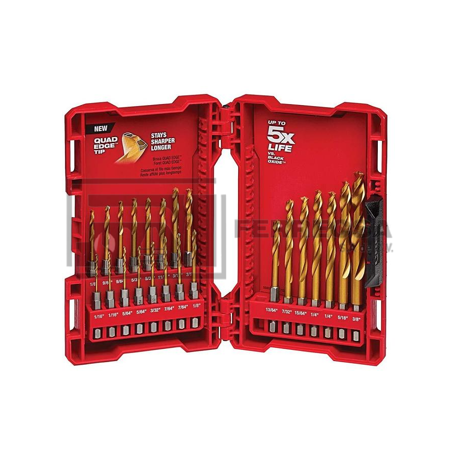 KIT BROCA TITANIO HEXA 23PZ 1/16"-3/8" 48-89-4631 MILWAUKEE* - Tienda ...