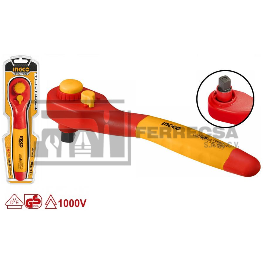 MATRACA 1/2" ALTO VOLTAJE 1000V HIRTH121 INGCO* - Tienda Ferrecsa